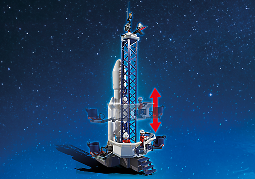 6195 Space Rocket with Launch Site The Granville Island Toy Company